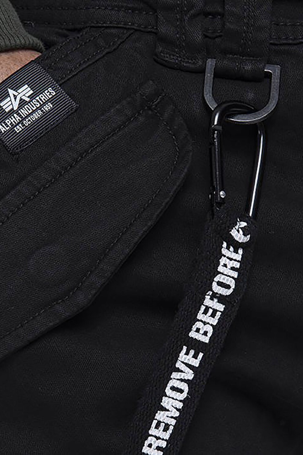 ALPHA INDUSTRIES, Cargo nadrág díszpántokkal, Fekete, 30 - eMAG.hu
