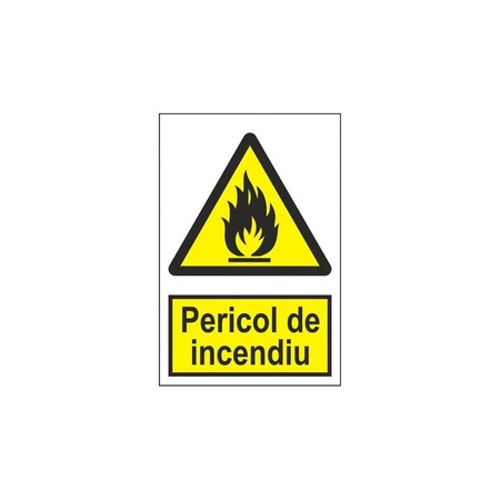 Indicator Autocolant Pericol de incendiu dimensiune 148 x 210mm - eMAG.ro