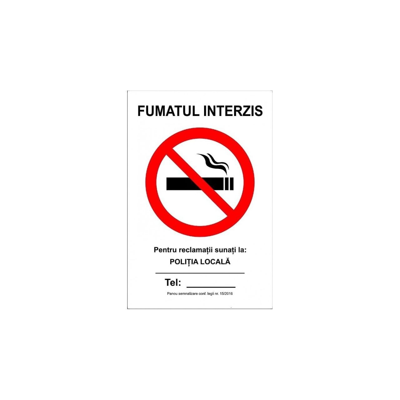 Indicator Autocolant Fumatul interzis (versiune 3) dimensiune 148 x ...