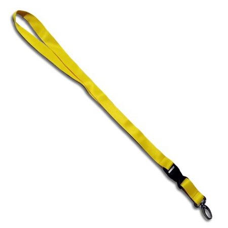 Breloc chei tip snur, detasabil, textil, lungime 50.5 cm, galben inchis ...