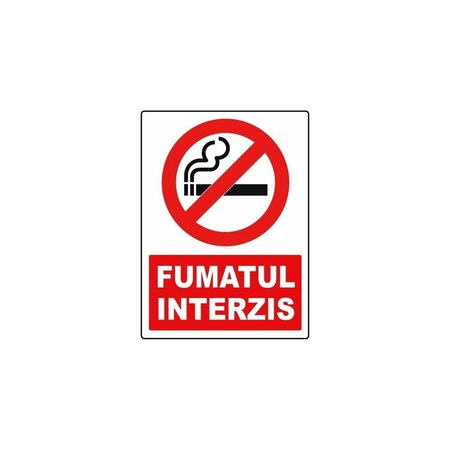 Indicator Autocolant Fumatul Interzis dimensiune 148 x 210mm - eMAG.ro