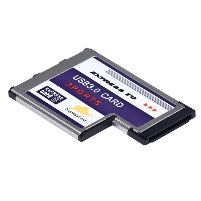 ExpressCard 54mm. USB3.0 Hub cu 3 porturi Express Card - eMAG.ro