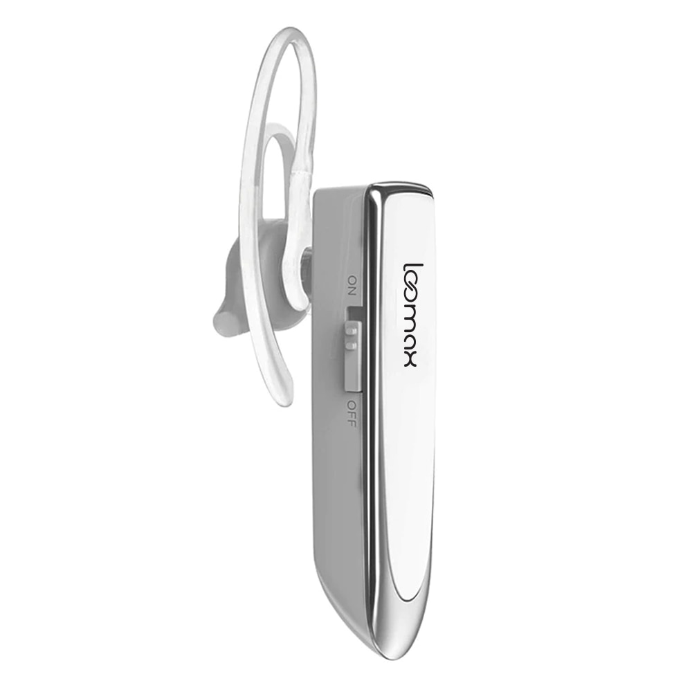 Bluetooth слушалки Loomax, Шумопотискане, HD глас, Multipoint, Бял ...