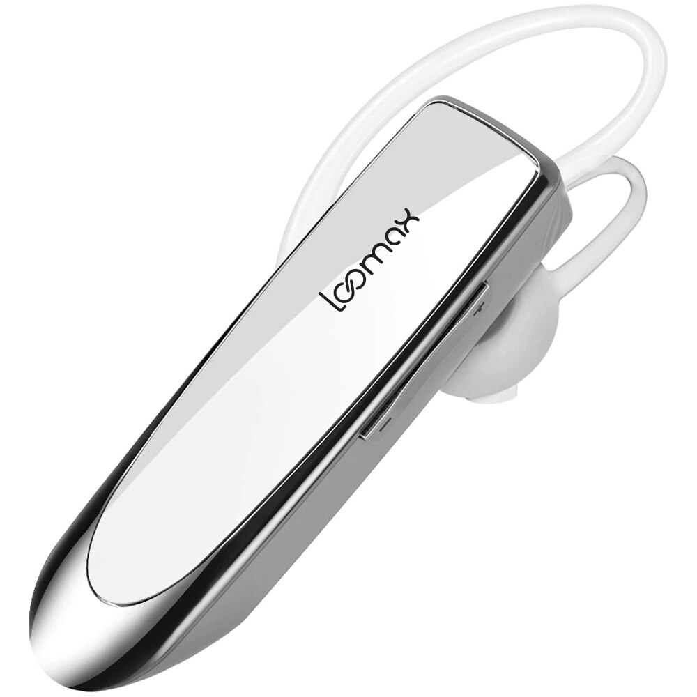 Bluetooth слушалки Loomax, Шумопотискане, HD глас, Multipoint, Бял ...