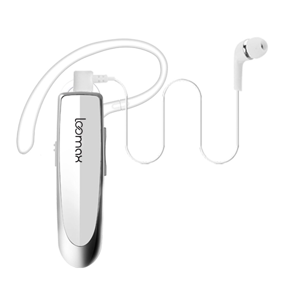 Bluetooth слушалки Loomax, Шумопотискане, HD глас, Multipoint, Бял ...