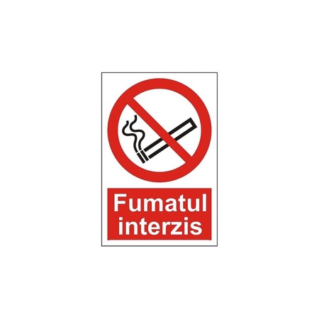 Indicator Autocolant Fumatul interzis (versiune 2) dimensiune 148 x ...
