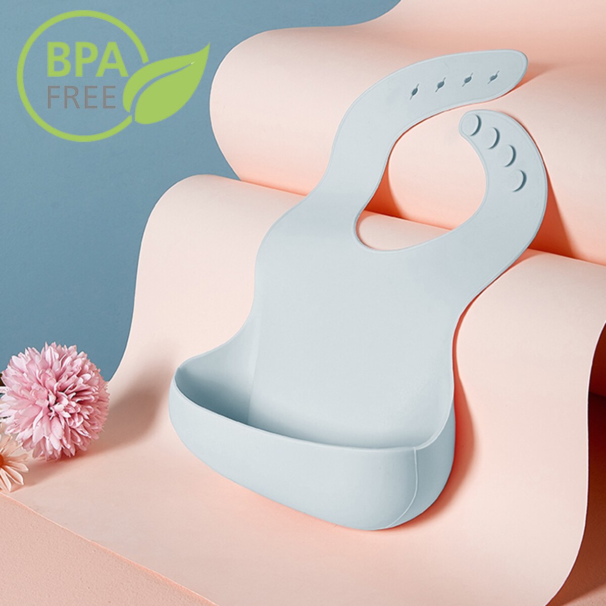 Baveta din silicon, fara BPA, material moale si flexibil, reglabila ...