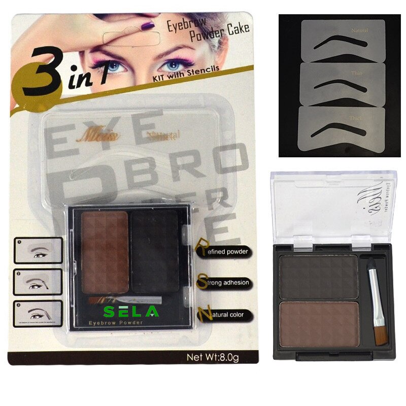 Kit Sprancene cu 2 nuante de pudra pentru definire, Sela, 03 - eMAG.ro