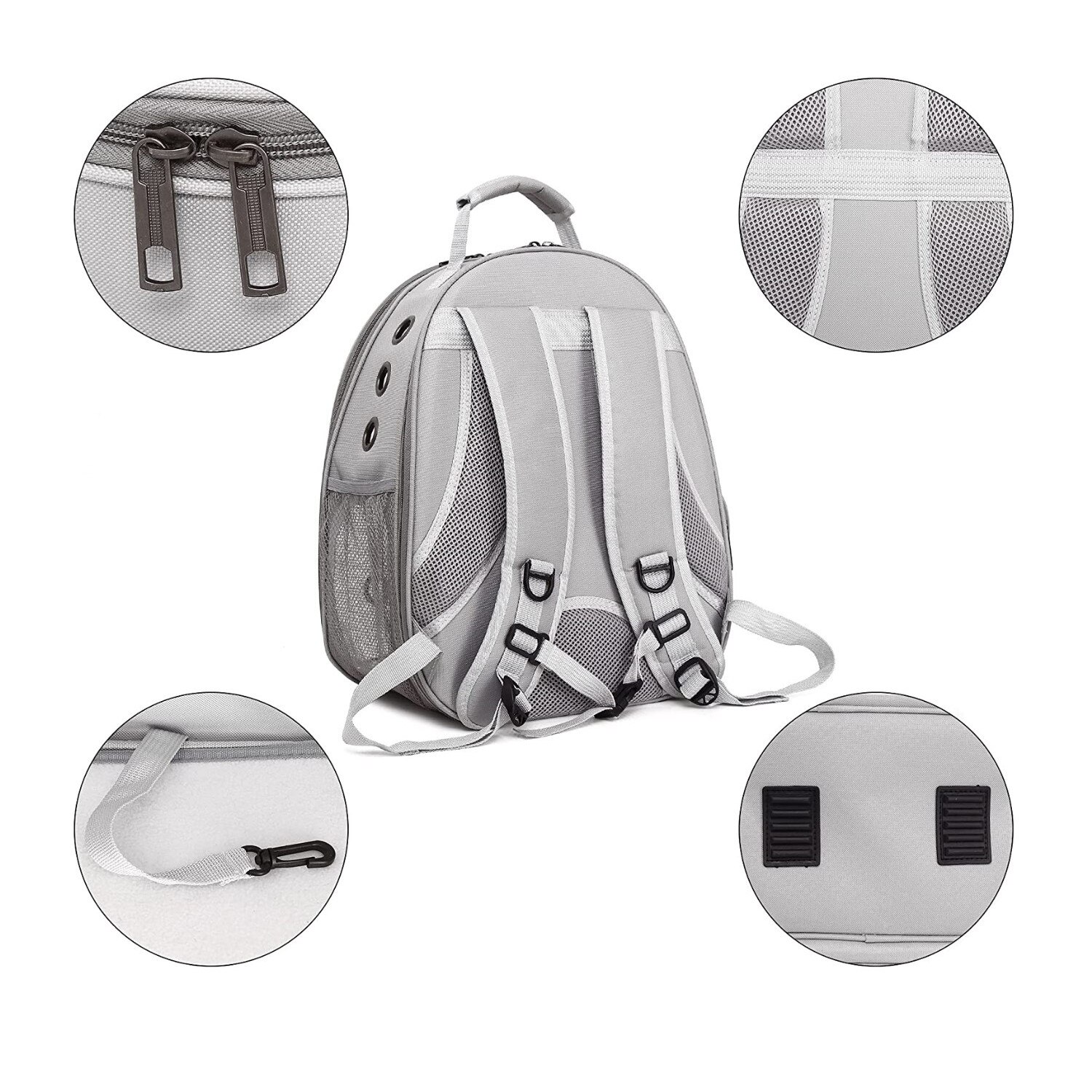 Rucsac transport animale de companie DARO cu hublou, gri - eMAG.ro