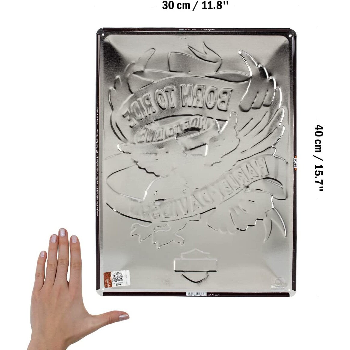 Placa metalica Harley Davidson - Born to Ride Eagle - eMAG.ro