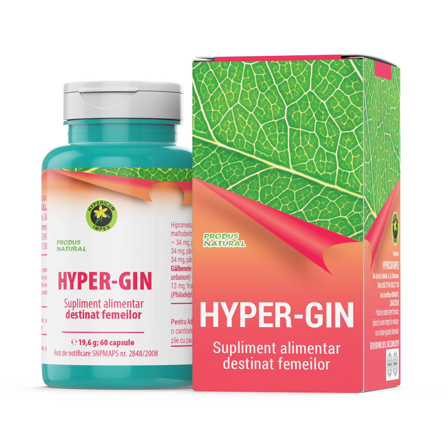 Supliment alimentar Hyper Gin, Hypericum, 60 capsule - eMAG.ro