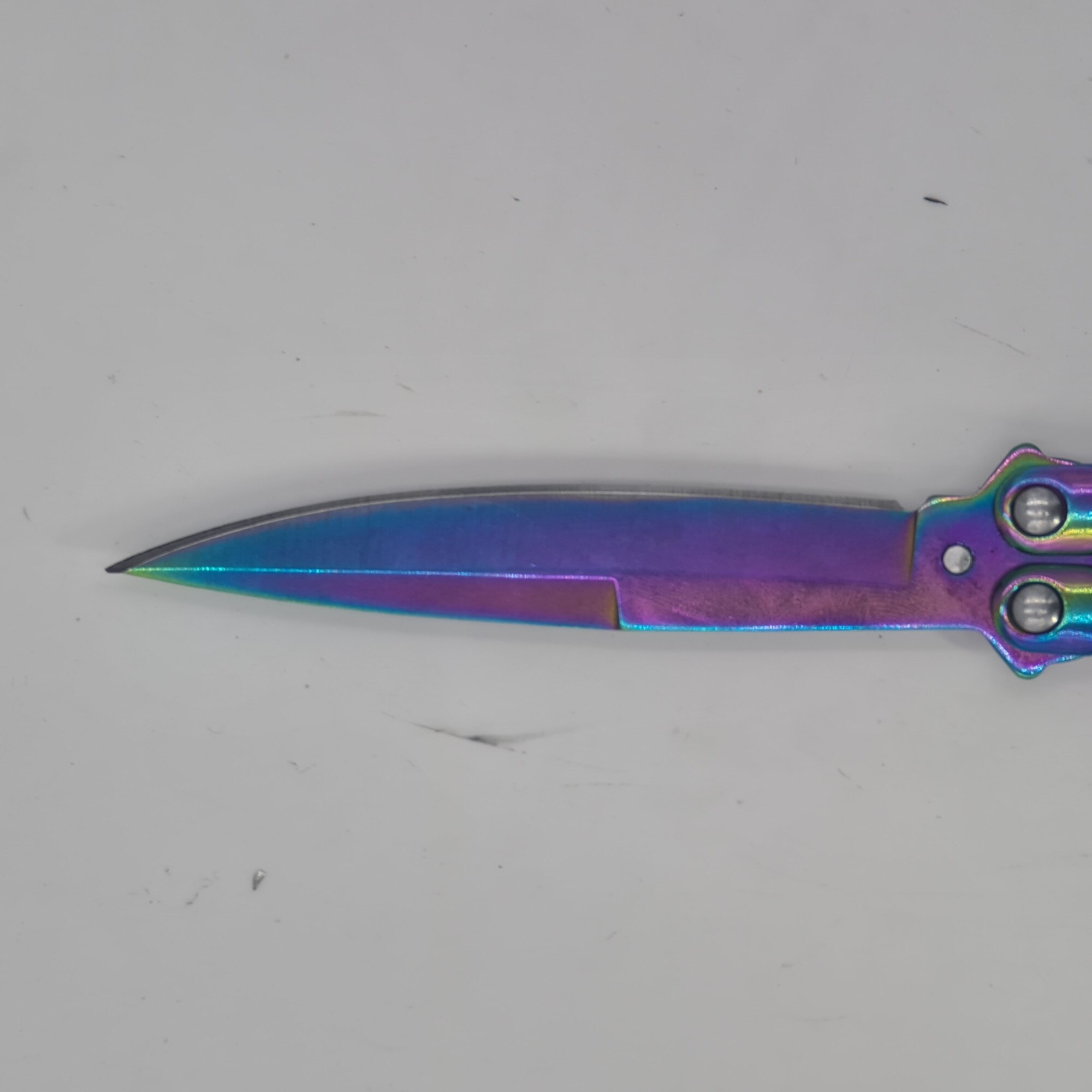 Pillangó kés, Butterfly, Balisong 21,50 cm, klasszikus fade, dalimag ...
