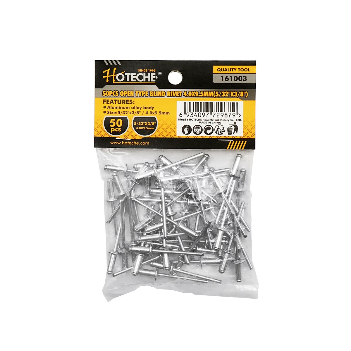 Popnit din aluminiu 4x9.5mm 50 buc Hoteche - eMAG.ro