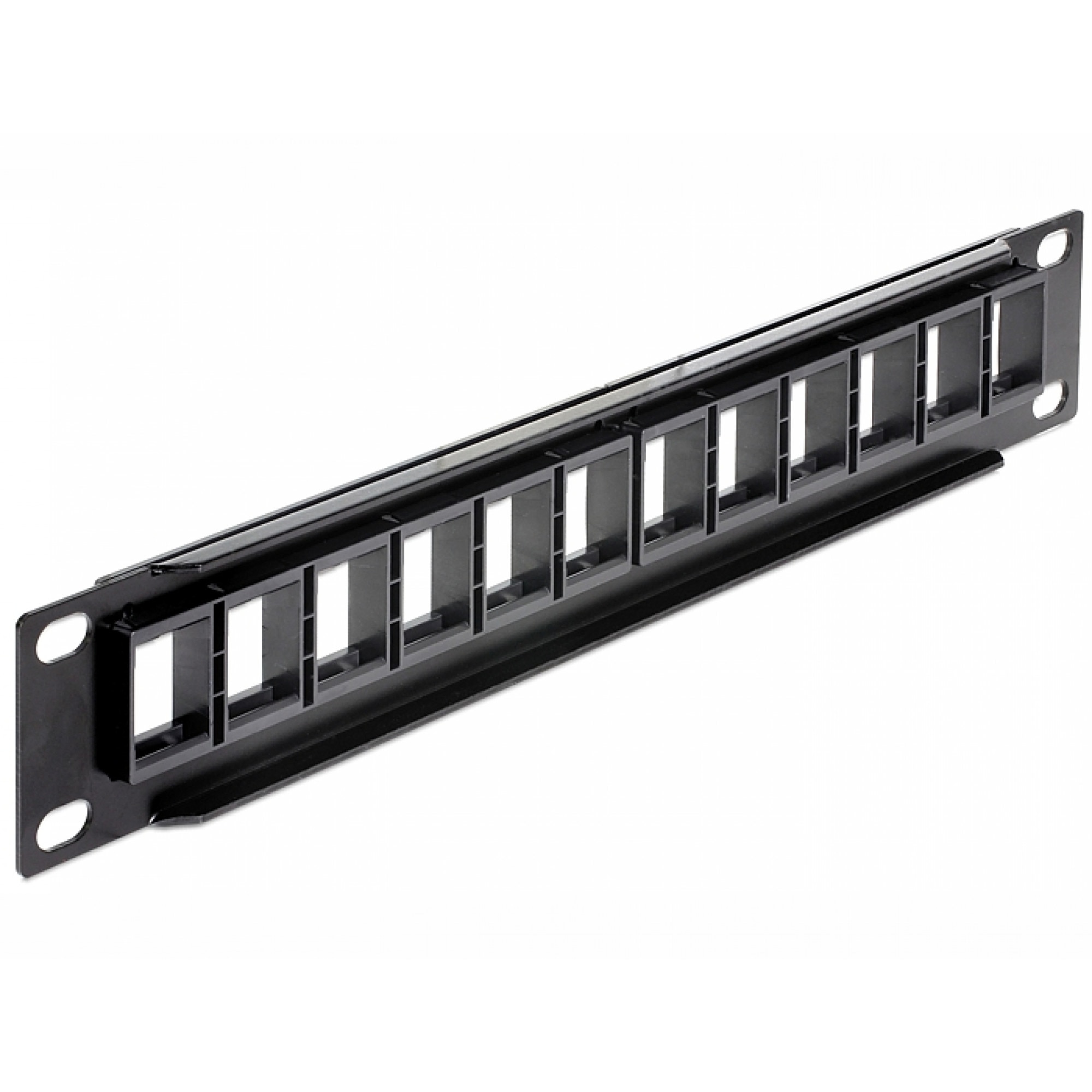 Patch Panel 10" for keystone 12 ports black, Delock 43259 - eMAG.bg