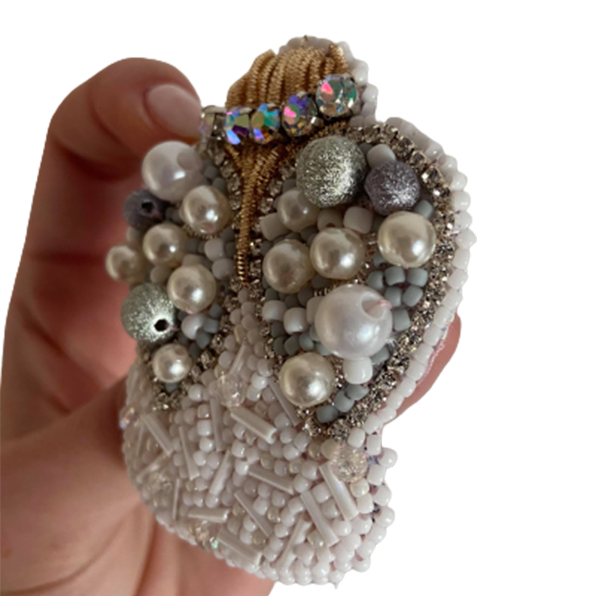 Brosa ingeras, handmade, 7x5 cm - eMAG.ro