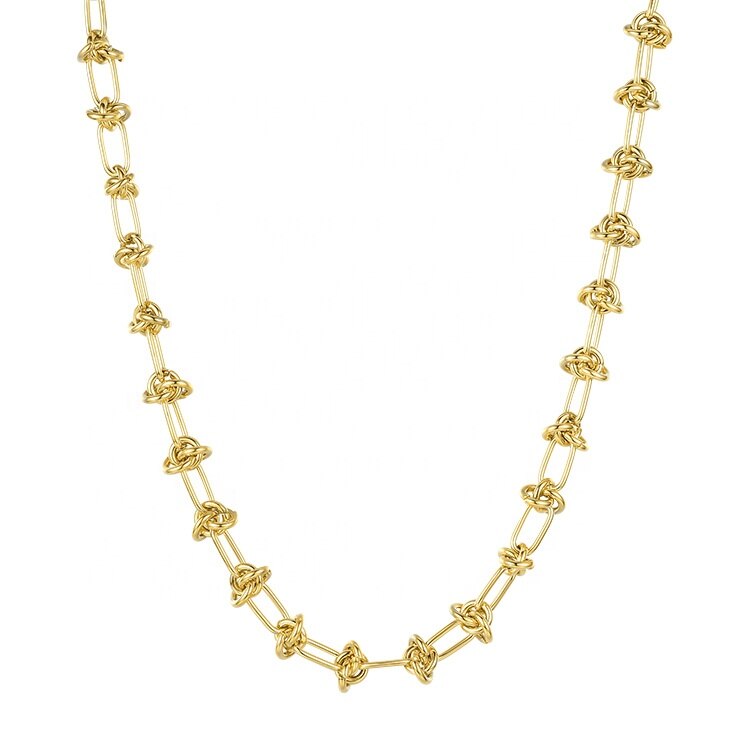 Colier placat cu aur 18k Rope Knot, Gold Fantasy - eMAG.ro