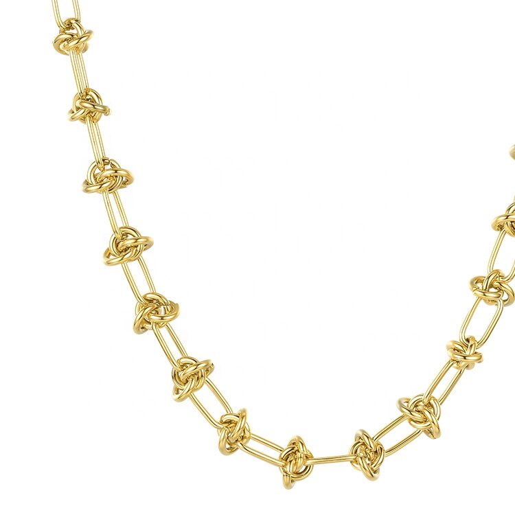 Colier placat cu aur 18k Rope Knot, Gold Fantasy - eMAG.ro