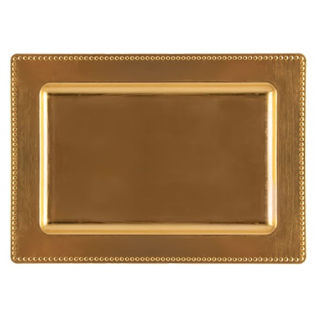 Platou de bucatarie, Zola®, din plastic, auriu, simplu, 35x25 cm - eMAG.ro