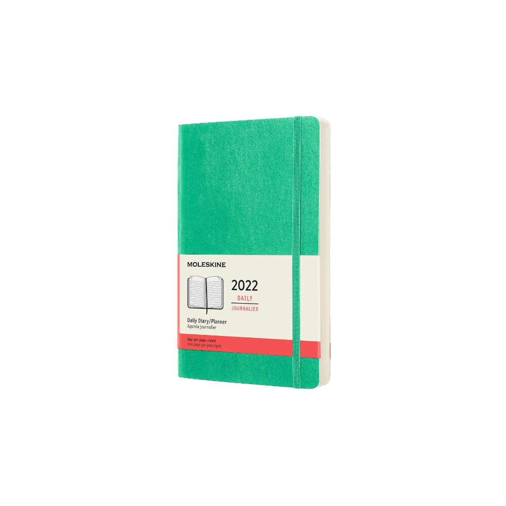 Calendar englezesc Moleskine, 12 Luni, 2022, 13x21 cm, Verde - eMAG.ro