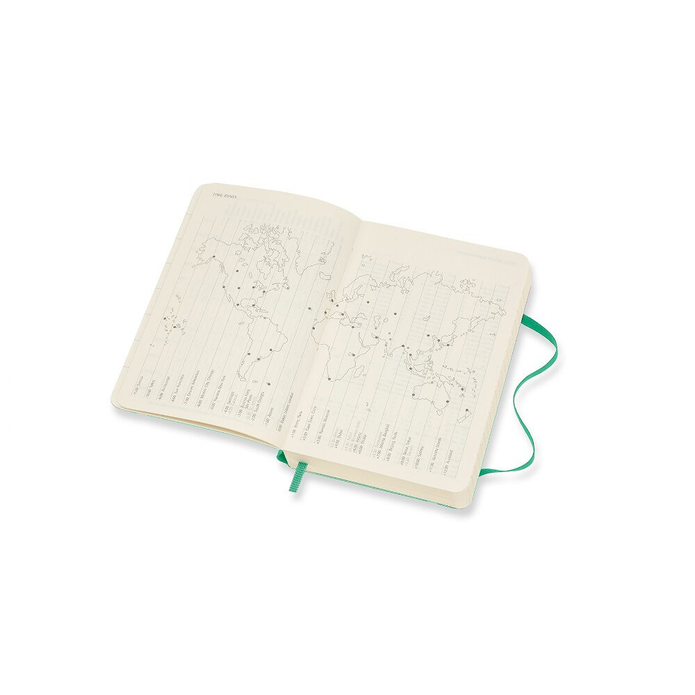 Calendar englezesc Moleskine, 12 Luni, 2022, 9x14 cm, Verde - eMAG.ro