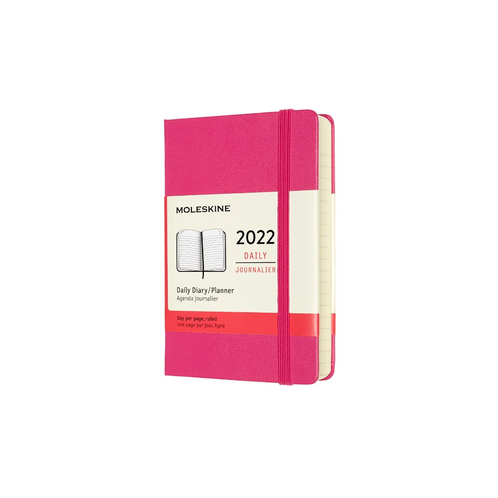 Calendar englezesc Moleskine, 12 Luni, 2022, 9x14 cm, Roz - eMAG.ro