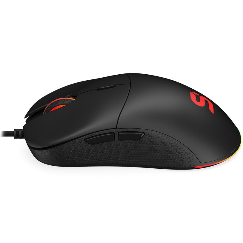 Mouse SPC Gear GEM Plus, Iluminare RGB, Senzor PixArt PMW3370, Negru ...