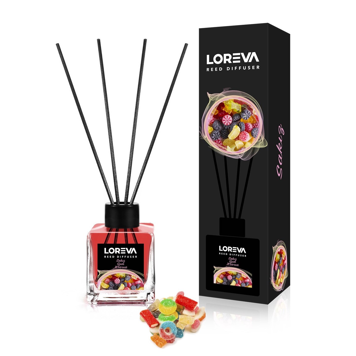 Odorizant de camera cu betisoare Guma, Loreva,100 ml - eMAG.ro