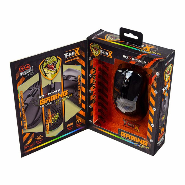 Mouse gaming Roxpower T-ROX ST-GM399, RGB, Negru - eMAG.ro