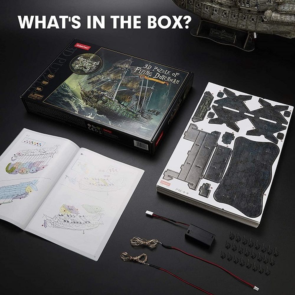 Пъзел 3D Cubic Fun LED - Flying Dutchman, 360 части - eMAG.bg