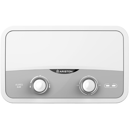 Електрически бойлер Ariston AURES SLIM FLOW, Монтаж Single-Point, Бутон ...