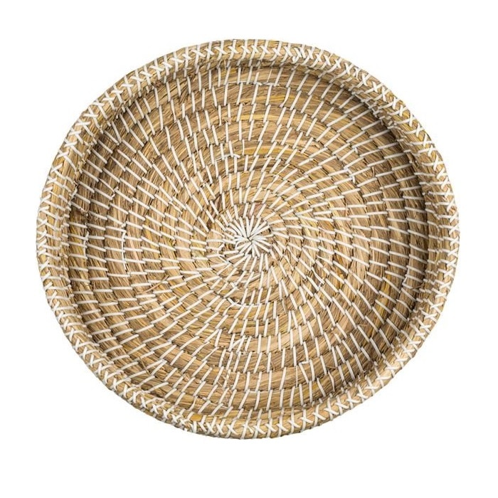 Tava decorativa/servire, design rustic, Paie, Bej, 36x8 cm - eMAG.ro