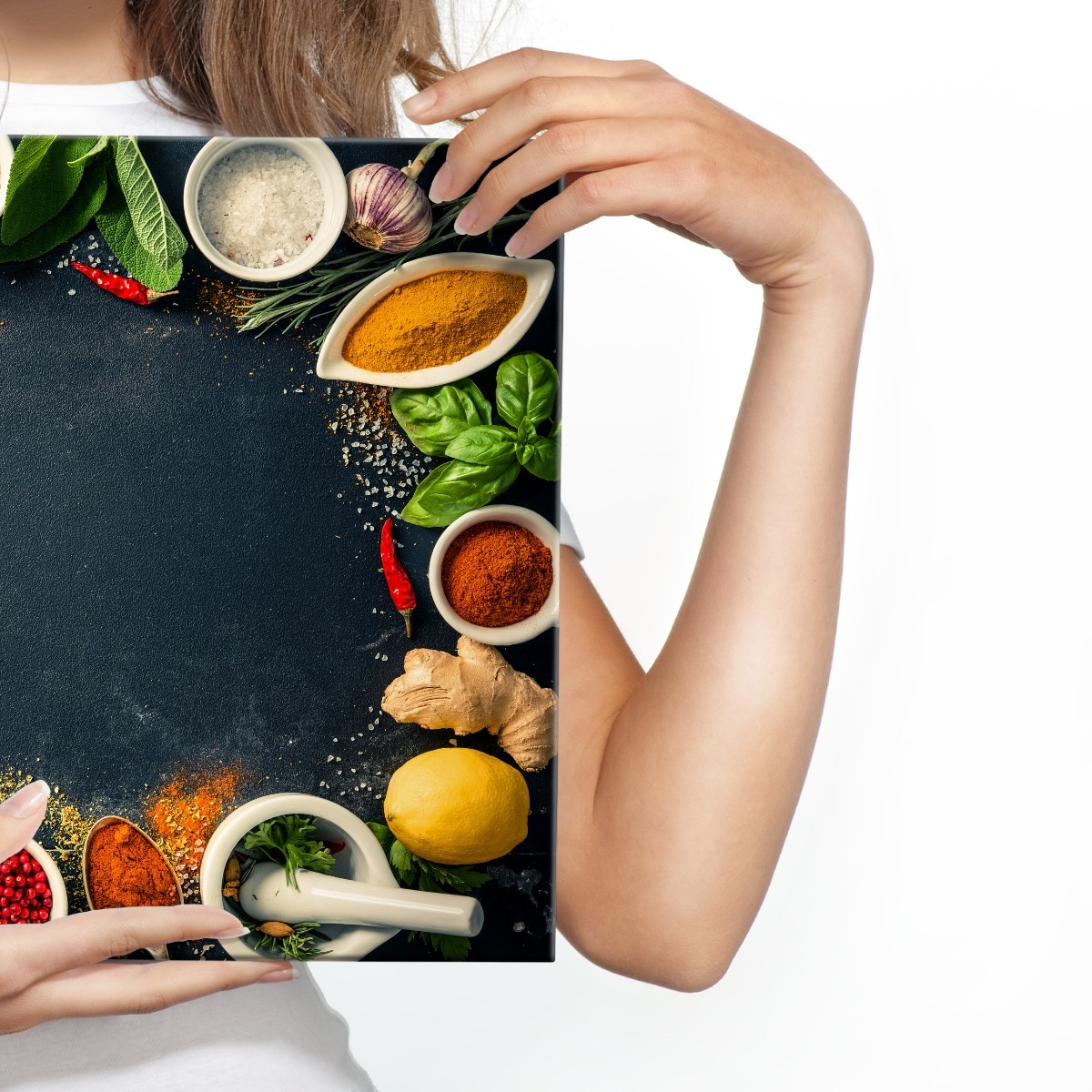 Tablou pentru bucatarie condimente legume COLORATE 70cm x 50cm Canvas ...