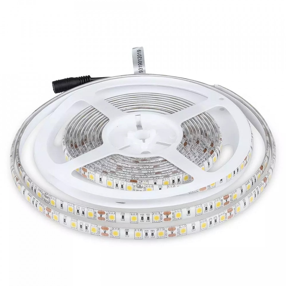 Banda led 9.6W, 12V, Lumina naturala, IP20, Rola 10 metri (2x5 metri ...