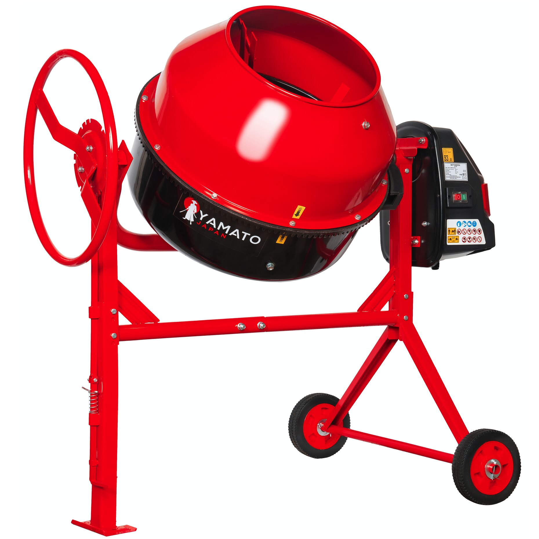 Betoniera profesionala Yamato® JP150, 850W, 150L, coroana din fonta ...