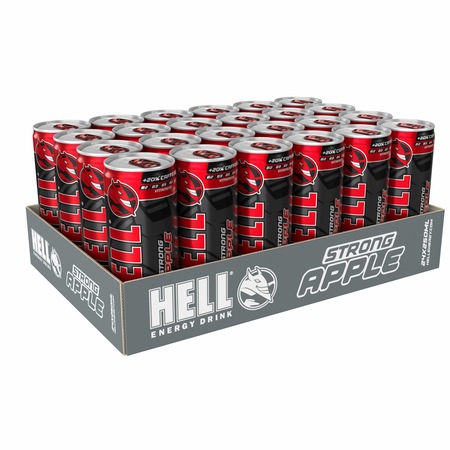 Hell Strong Apple szénsavas energiaital, 24x250 ml - eMAG.hu