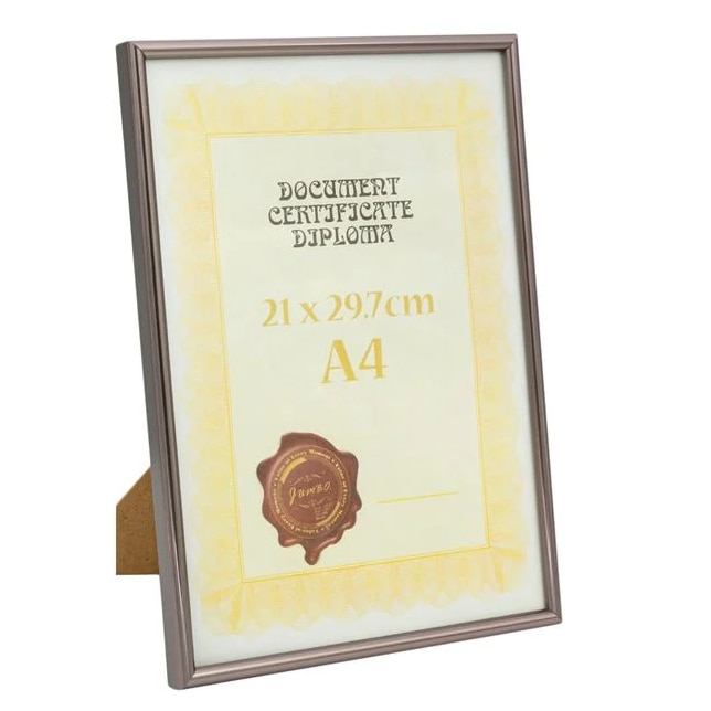 Rama pentru documente, certificat, diploma, Argintiu, 22 x 31 cm - eMAG.ro