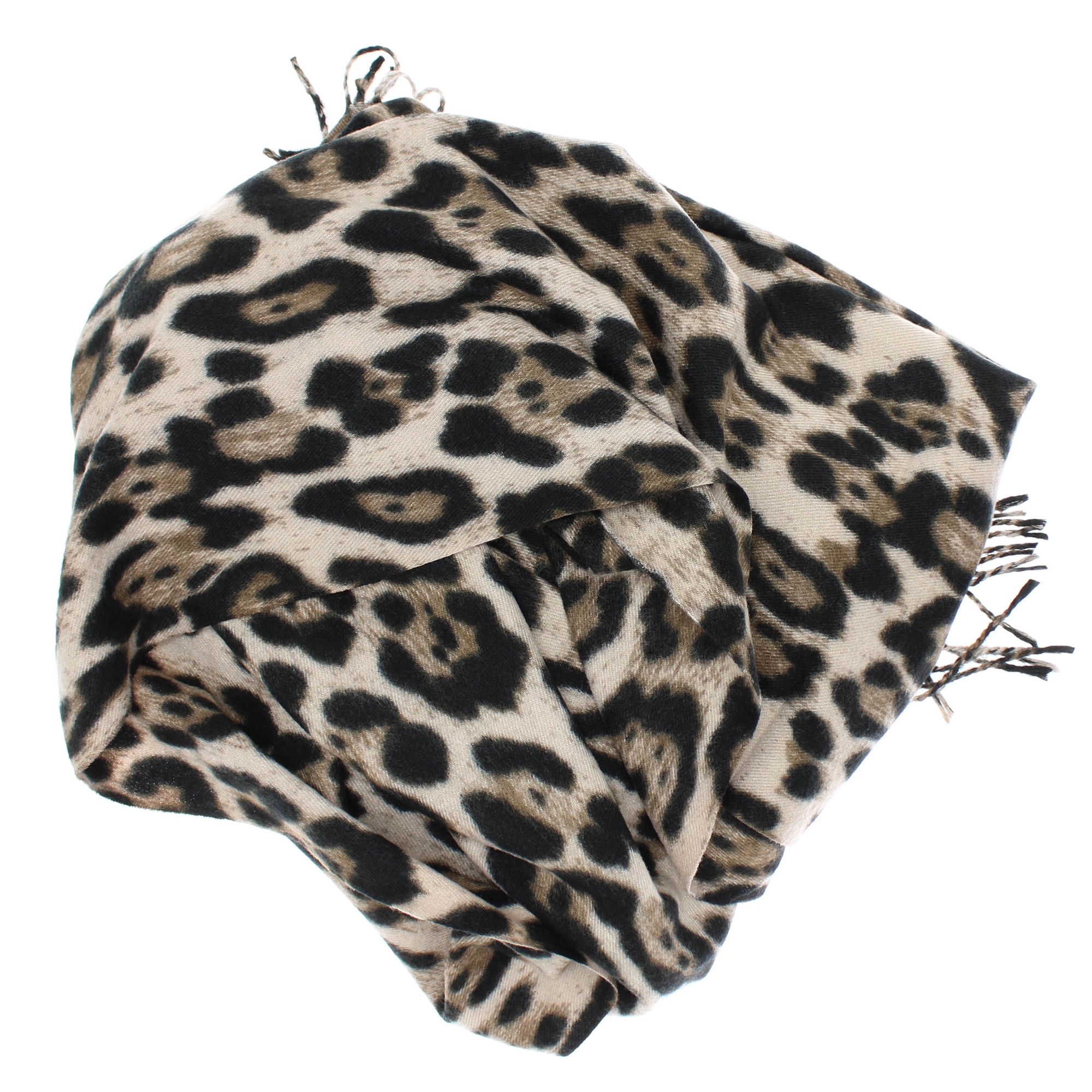 Esarfa de dama, casmir, ButicCochet, cu animal print, 190 x 70 cm, Bej ...