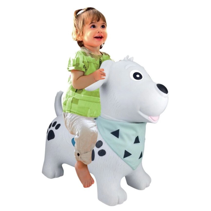 Catel gonflabila din cauciuc, Zola®, alb cu negru, cu esarfa, 53x25x45 ...