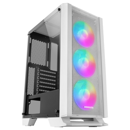 Sistem Desktop PC Gaming GRT White RGB FAN cu procesor AMD Ryzen 5 5600X 4.6GHz, 16GB DDR4, 1TB ...
