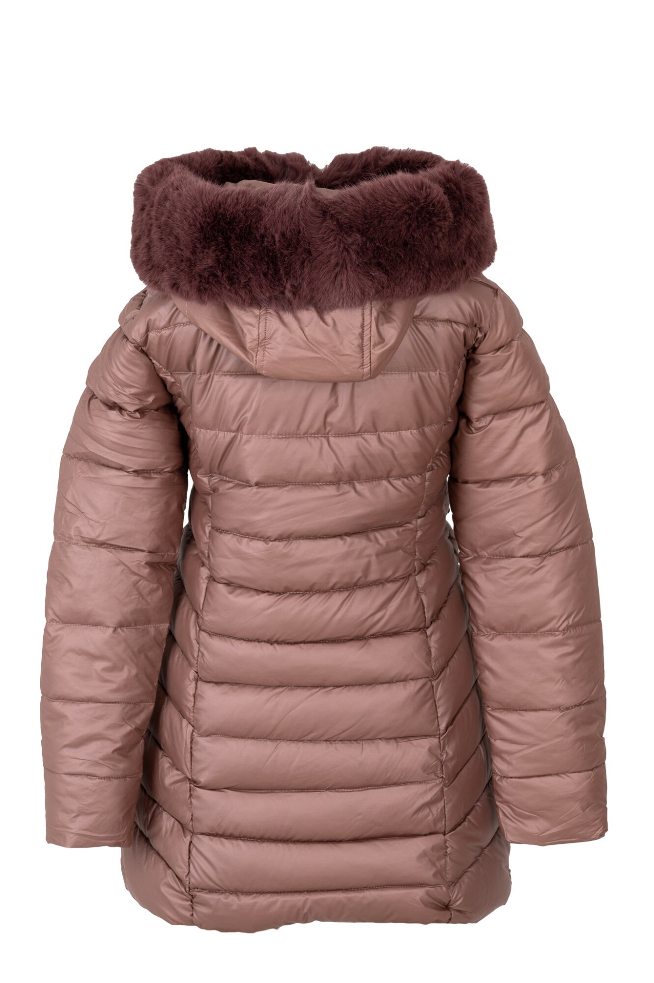 Geaca lunga cu gluga, 2176, Roz, L - eMAG.ro