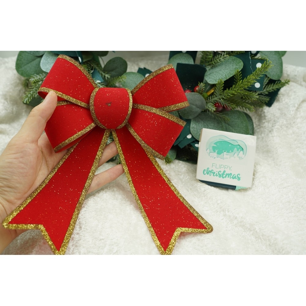 Funda pentru brad, Rosie, cu margini aurii, 15 x 23 cm, PVC, Flippy ...