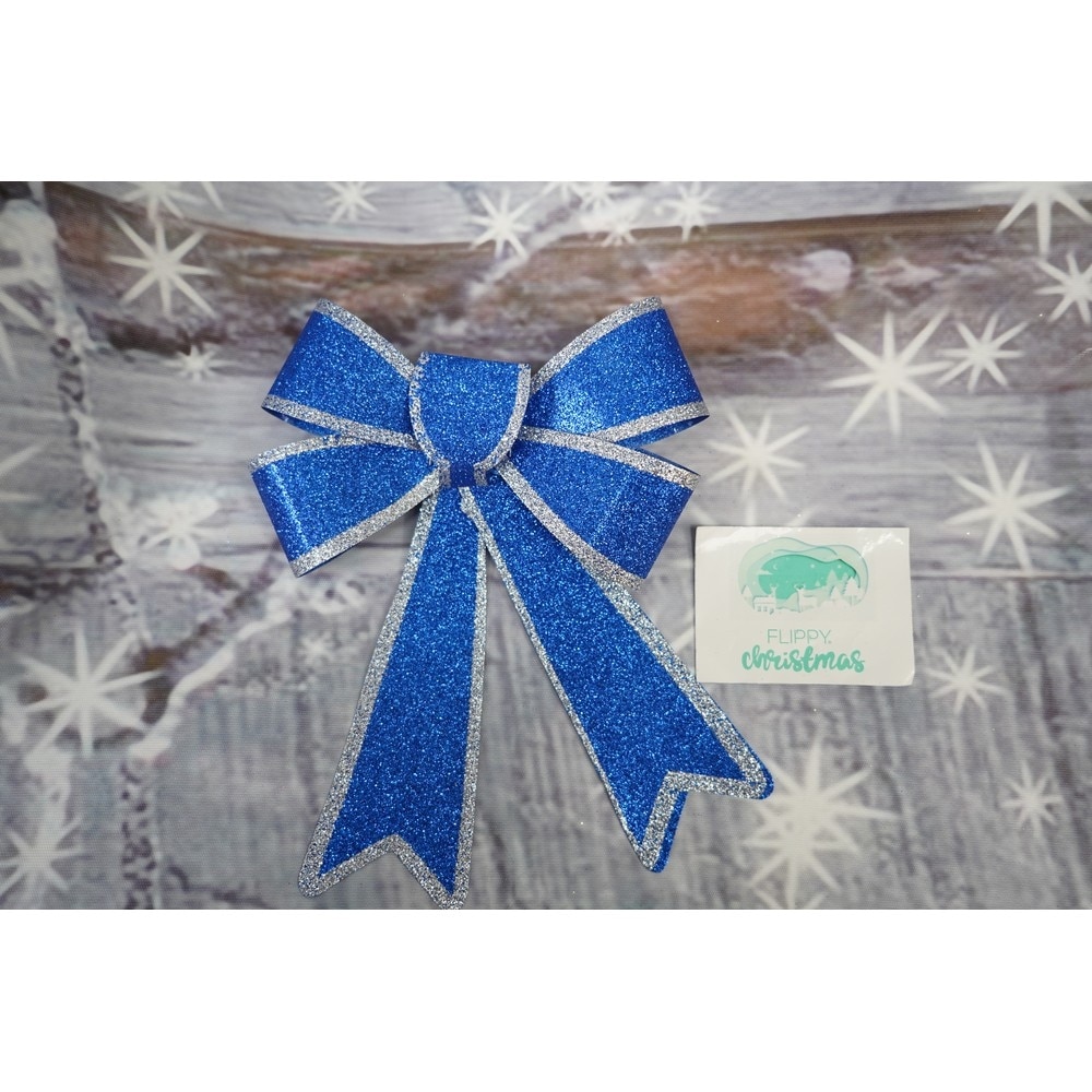 Funda pentru brad, Albastra, cu margini argintii, 13 x 18 cm, PVC ...