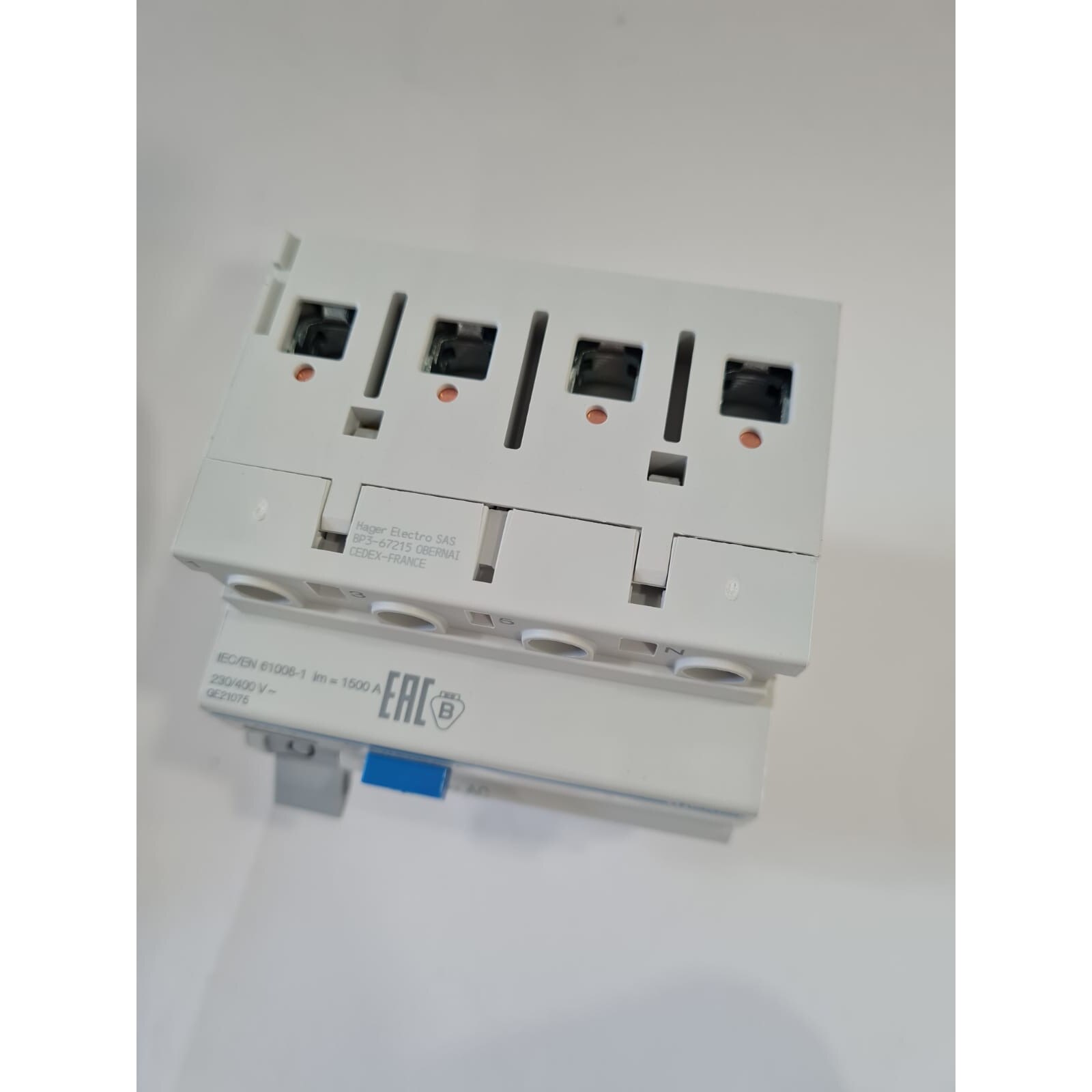 Diferential, Hager, 63A, 4P, 30MA, 6KA, Curba C, TIP AC, CD464J - eMAG.ro