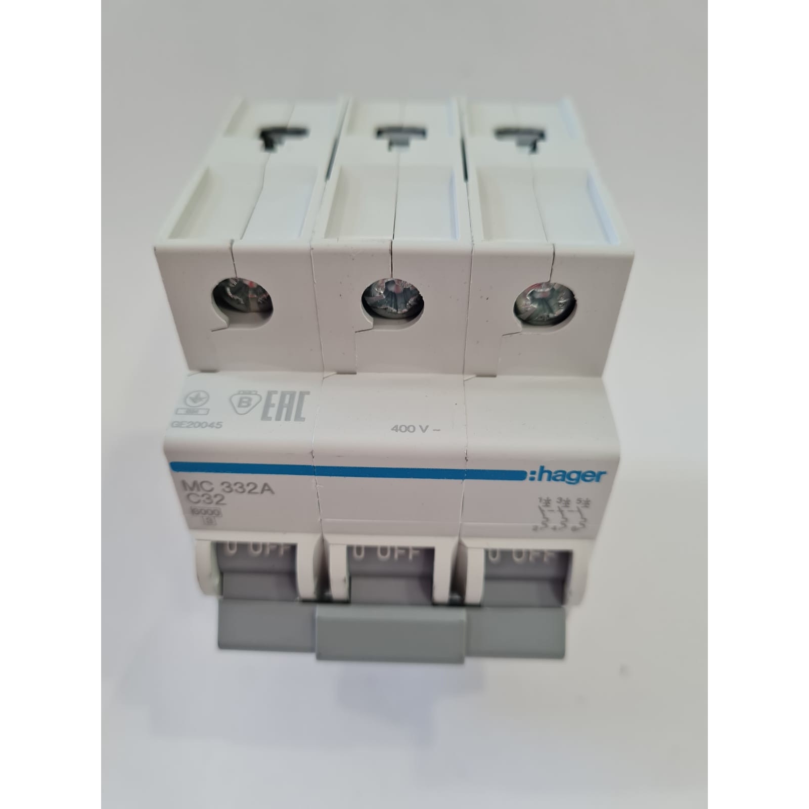 Siguranta Automata, Hager, 32A, 3P, 6KA, Curba C, MC332A - eMAG.ro