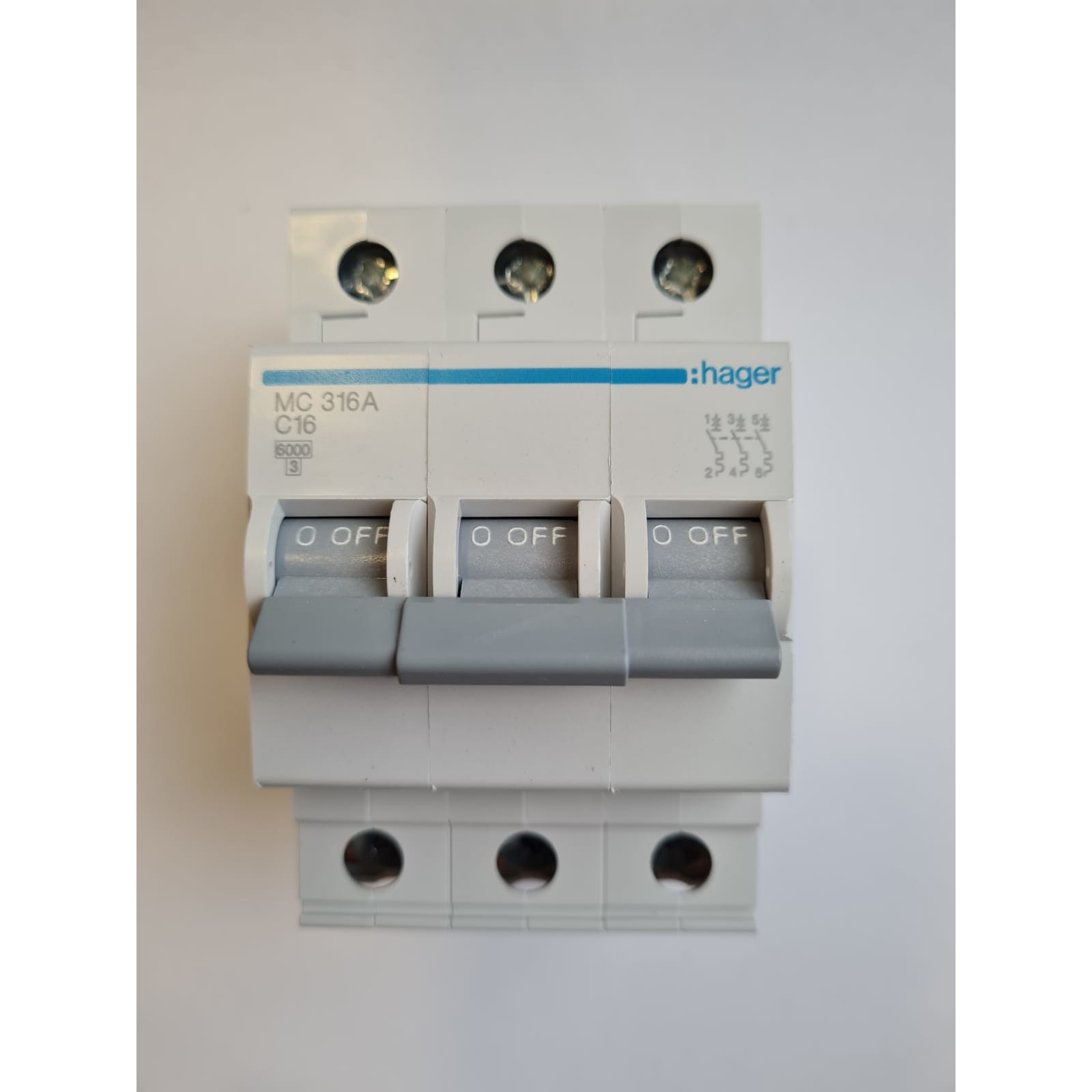 Автоматичен предпазител, Hager, 16A, 3P, 6KA, Curve C, MC316A - eMAG.bg
