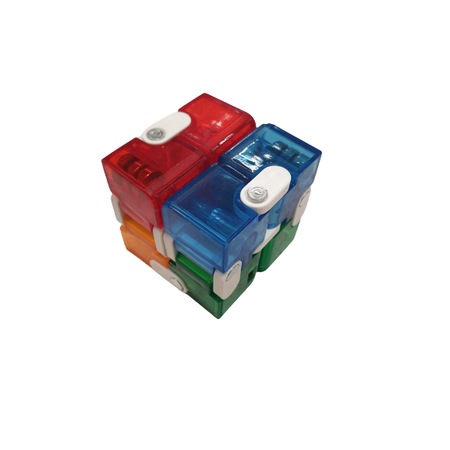 Cub Antistres Infinite Cube, 4x4x4, Miscari Infinite, Multicolor - eMAG.ro