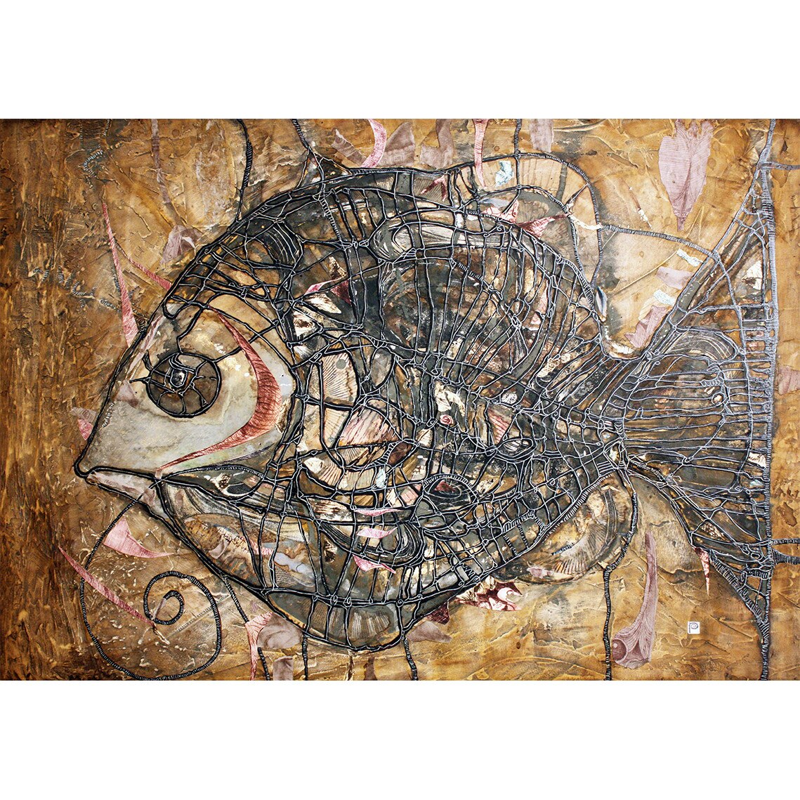 Tablou romanesc contemporan 'Peste' - Carmen Paraschivescu 60x80 cm ...