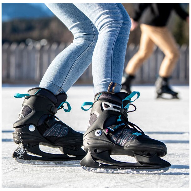Patine gheata K2 ALEXIS ICE, pentru femei, marime 38, negru/bleu - eMAG.ro