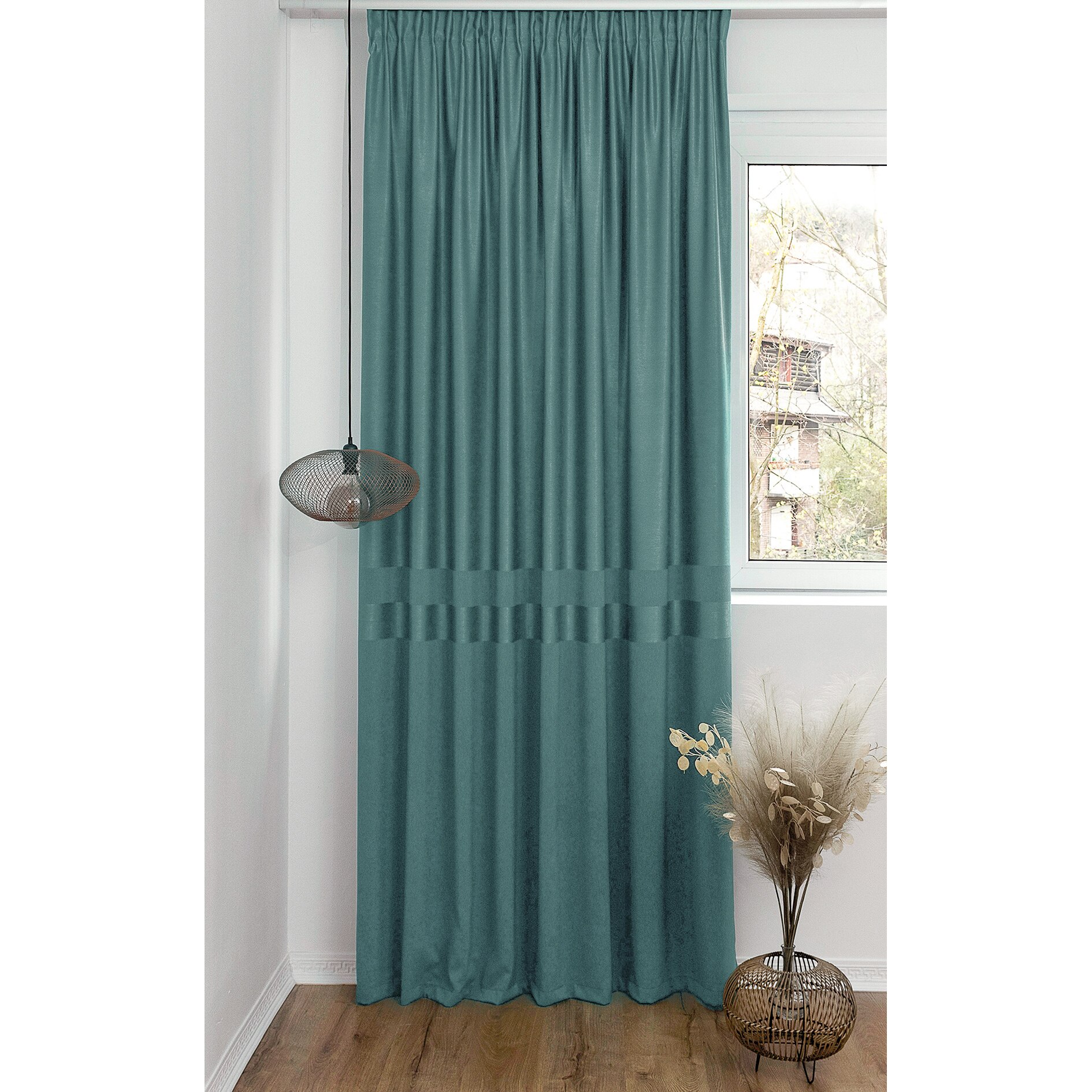 Draperie Fonluk Turcoaz Deschis, Decolis, 1 buc, 200x250cm - eMAG.ro