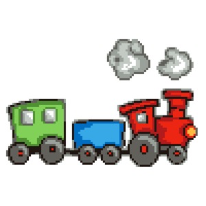 Goblen Trenulet, Rogoblen, kit cu diagrama alb-negru, fire mouline 7 X ...